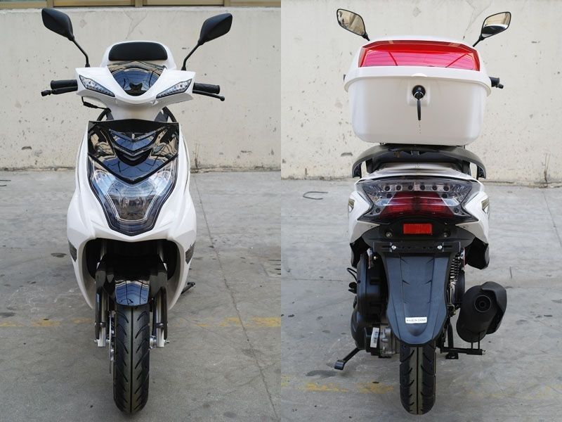200cc Gas Moped Scooter Super 200 White, Automatic CVT Big Power Engine ...
